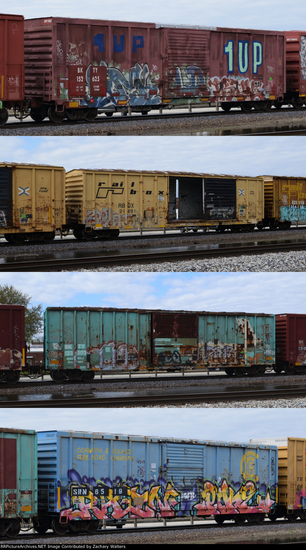 BKTY RBOX and SRM Boxcars
